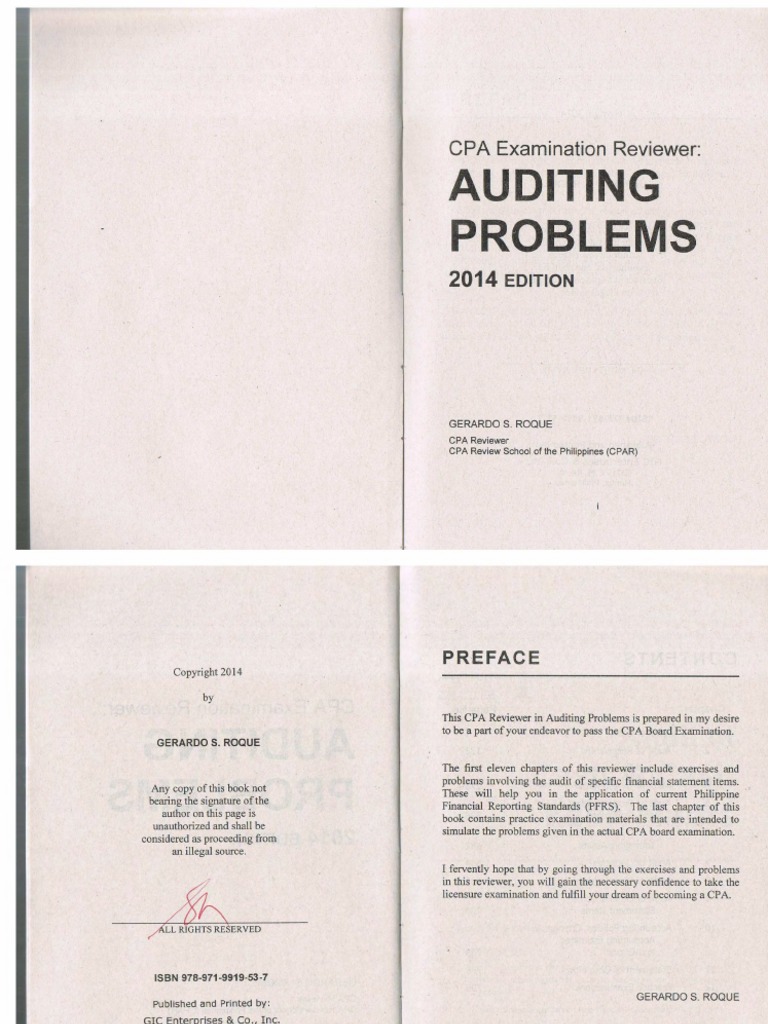 Auditing Problems 2018-2019 Edition - Gerardo Roque | PDF