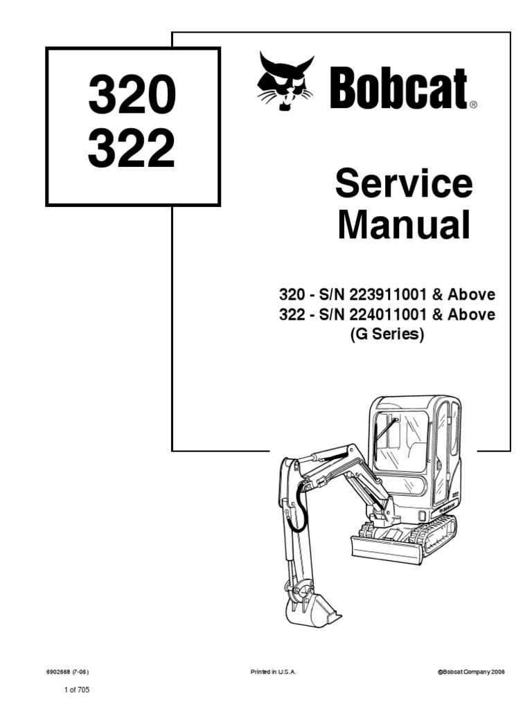 Bobcat 320 322 G Series Mini Excavator 6902668 | PDF | Engines | Fires