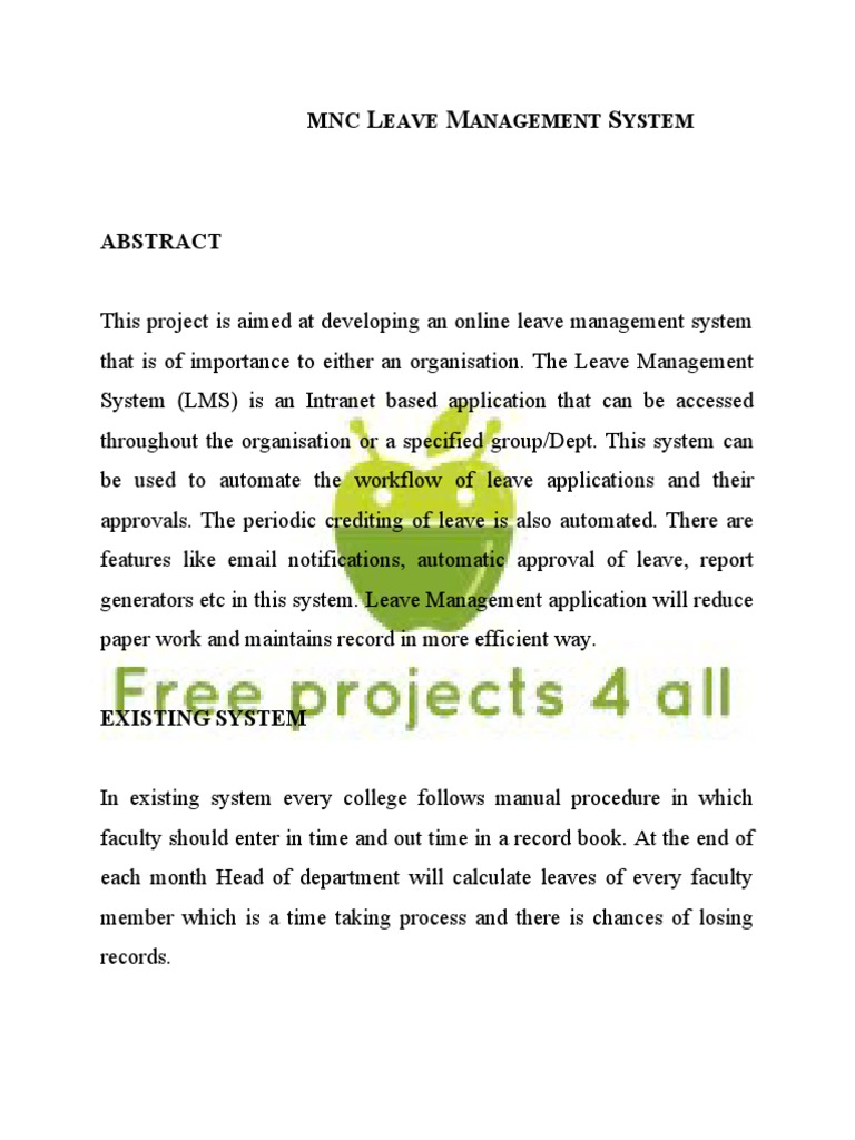 MNC Leave Management System (LMS | PDF | Databases | Computer Data