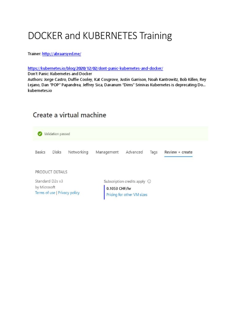 Docker And Kubernetes Training Pdf Proxy Server Computer Engineering