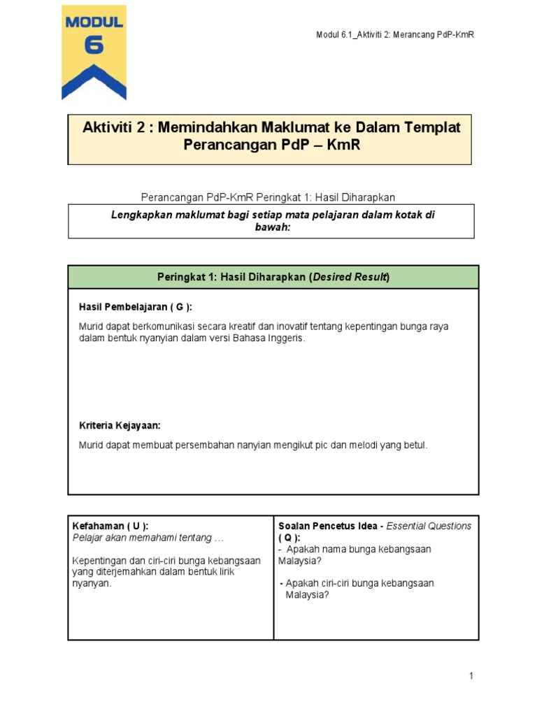 Template PDP-KMR | PDF