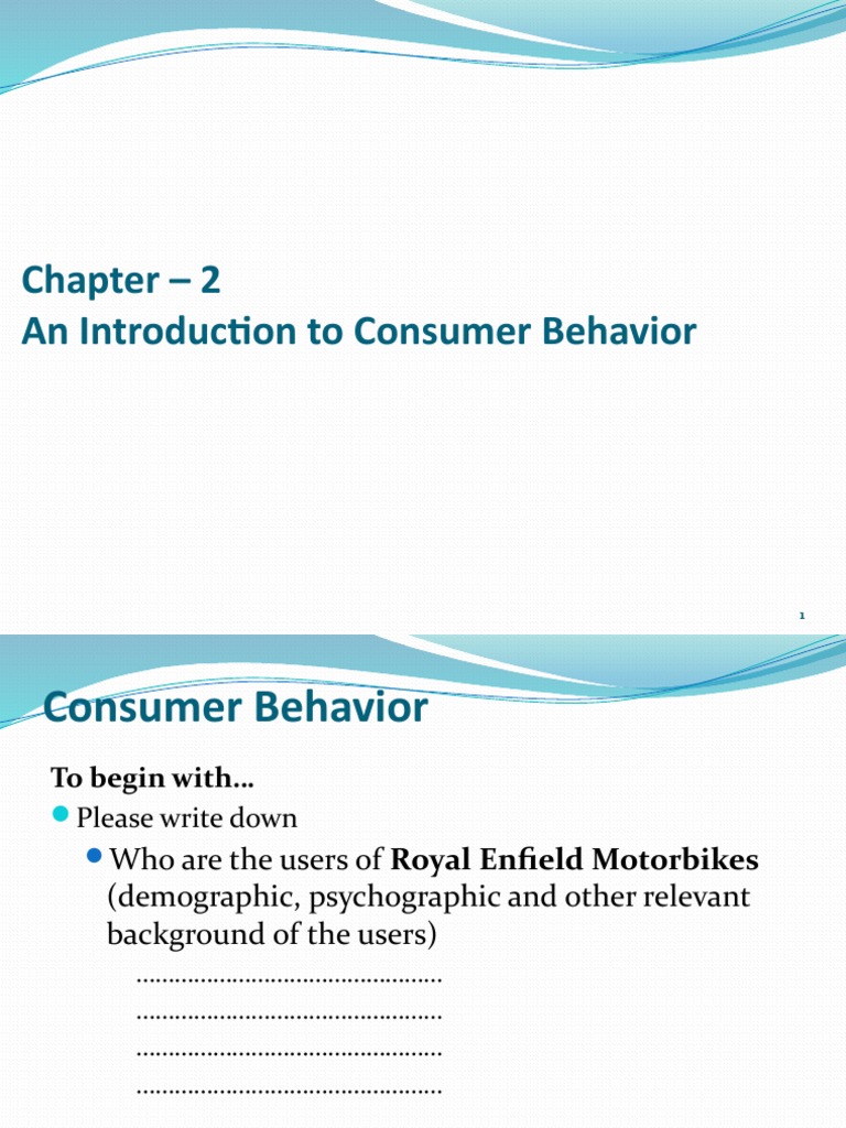 CH 2 Consumer Behaviour | PDF | Market Segmentation | Consumer Behaviour
