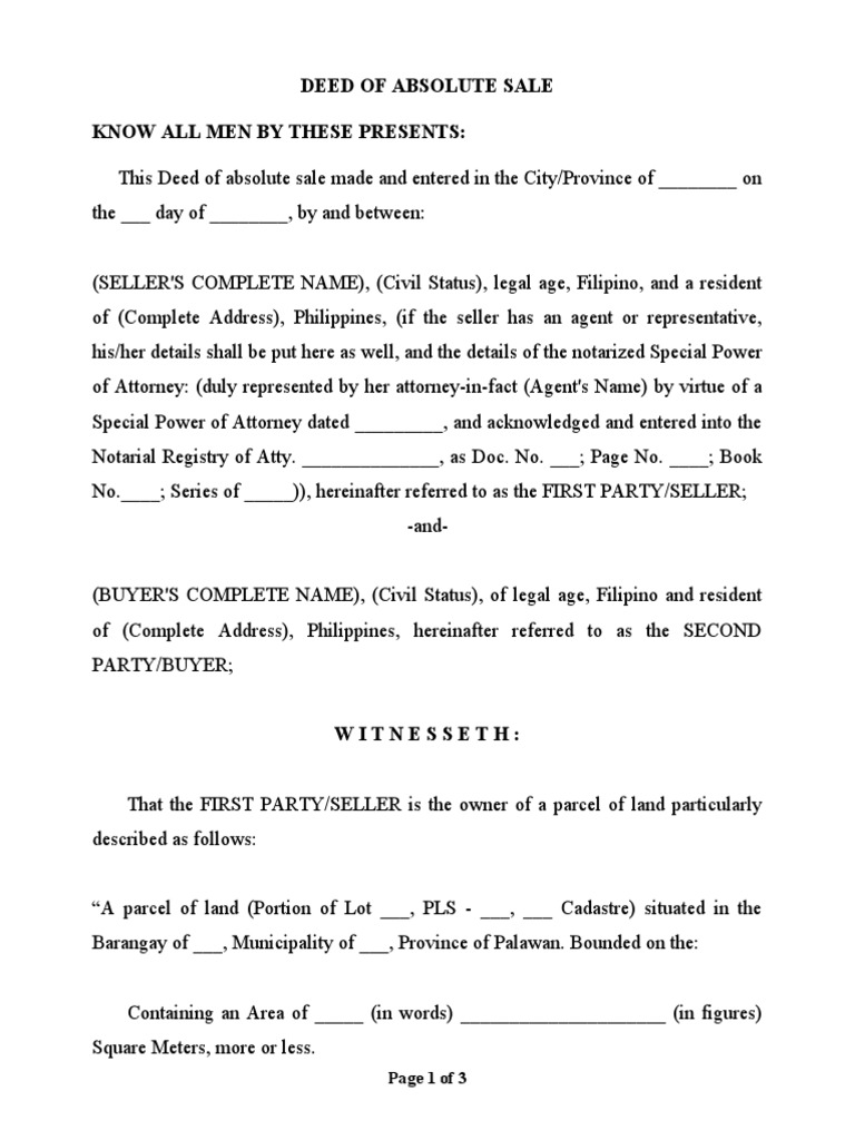 Deed of Sale | PDF | Notary Public | Taxes