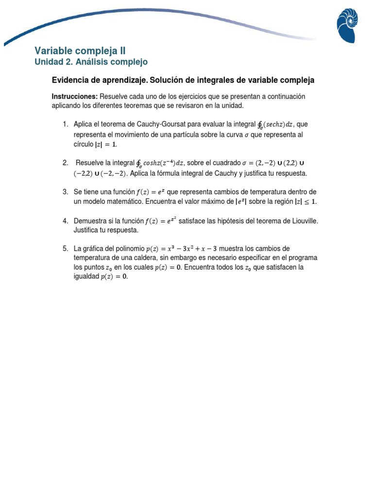 EA. Solución de Integrales de Variable Compleja | PDF