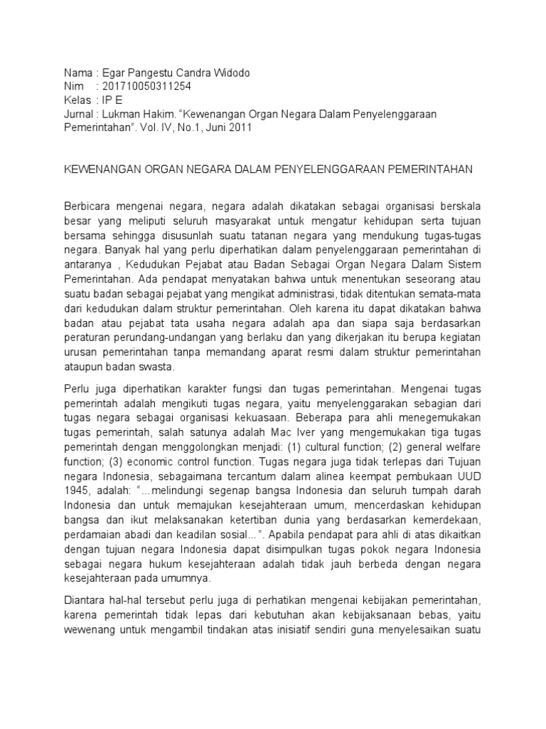 Jurnal Egar | PDF | Politik | Ilmu Sosial