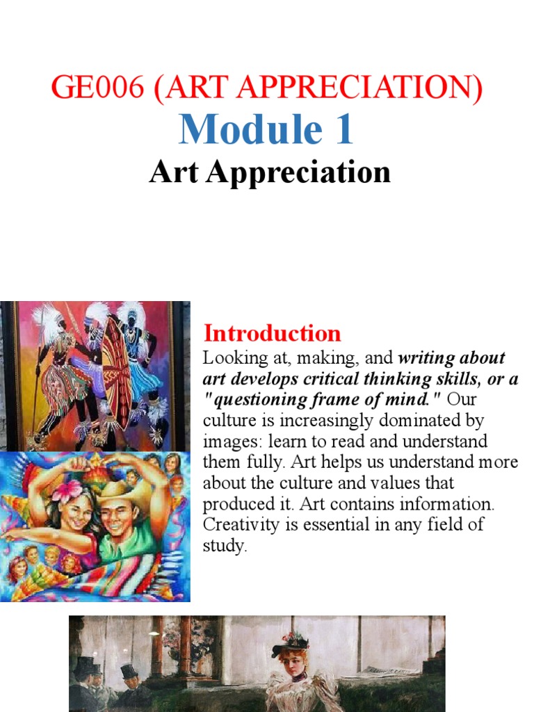 Module 1 | PDF | Humanities | Fine Art