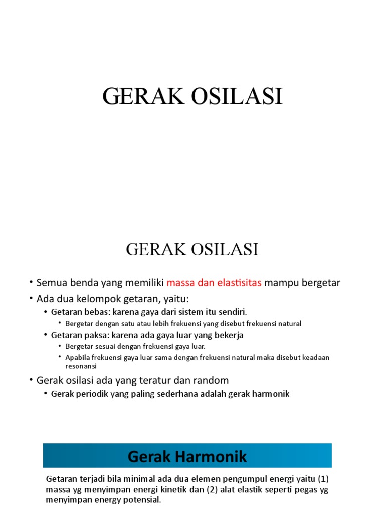 Gerak Osilasi | PDF