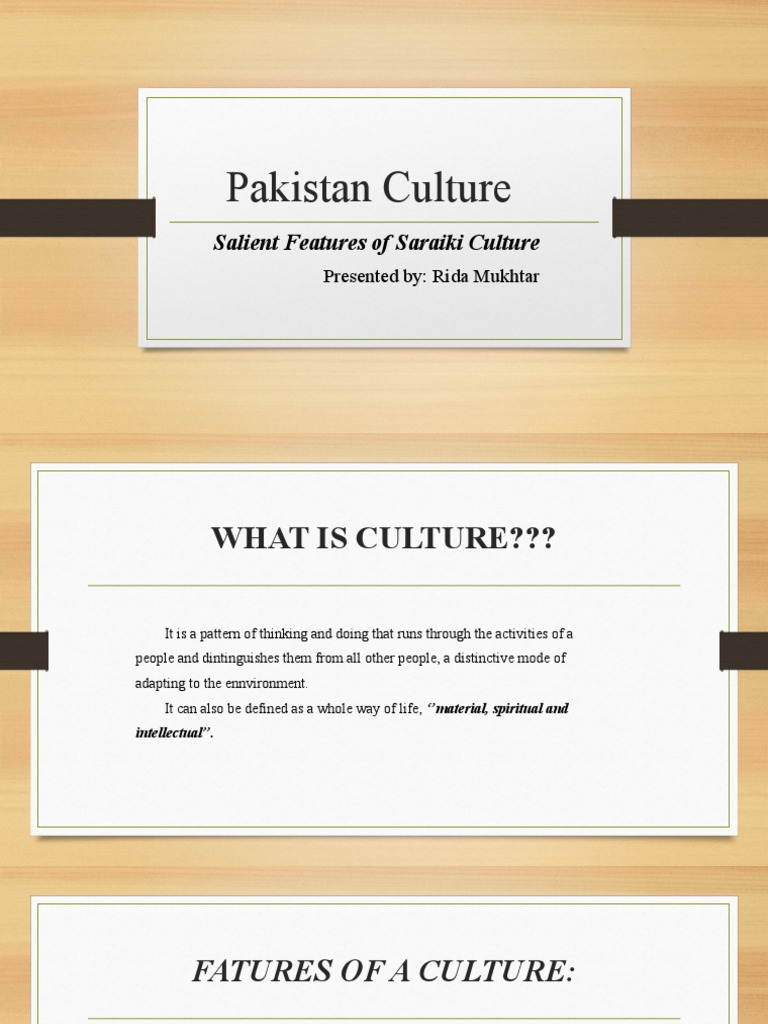 Pakistan's Saraiki Culture: Language, Food, Festivals and More | PDF