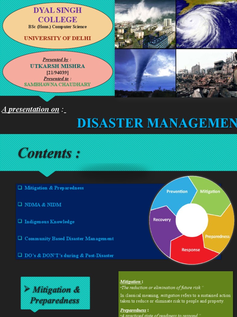 Dyal Singh College: Disaster Management | PDF | Emergency Management | Risk