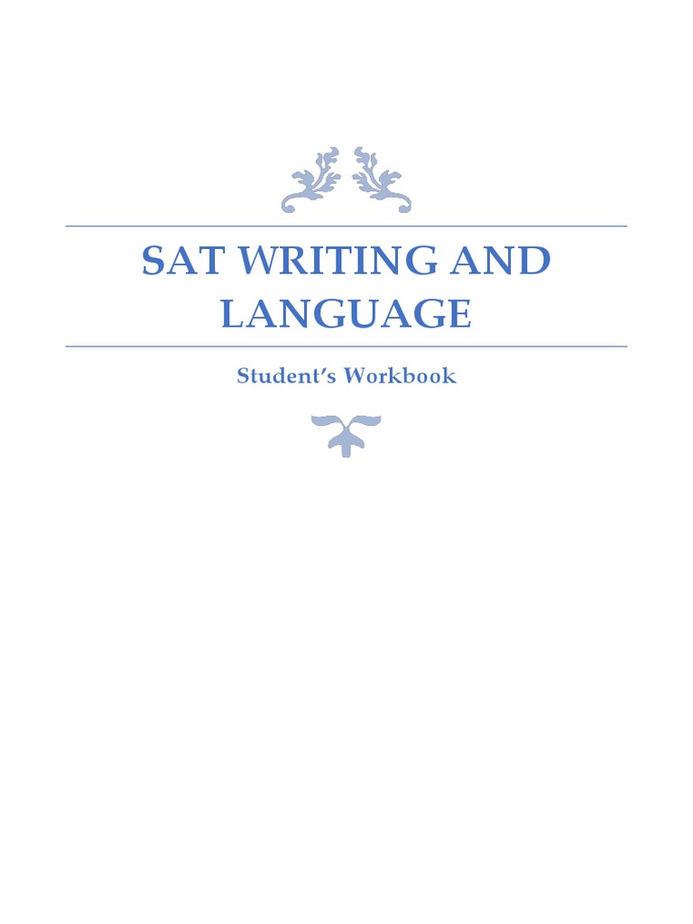 SAT Writing and Language Workbook | PDF | Clause | Punctuation