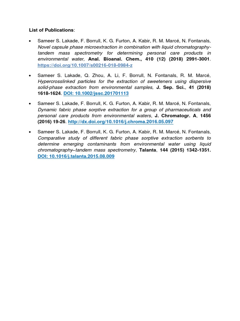 SL - List of Publications | PDF | Science & Mathematics