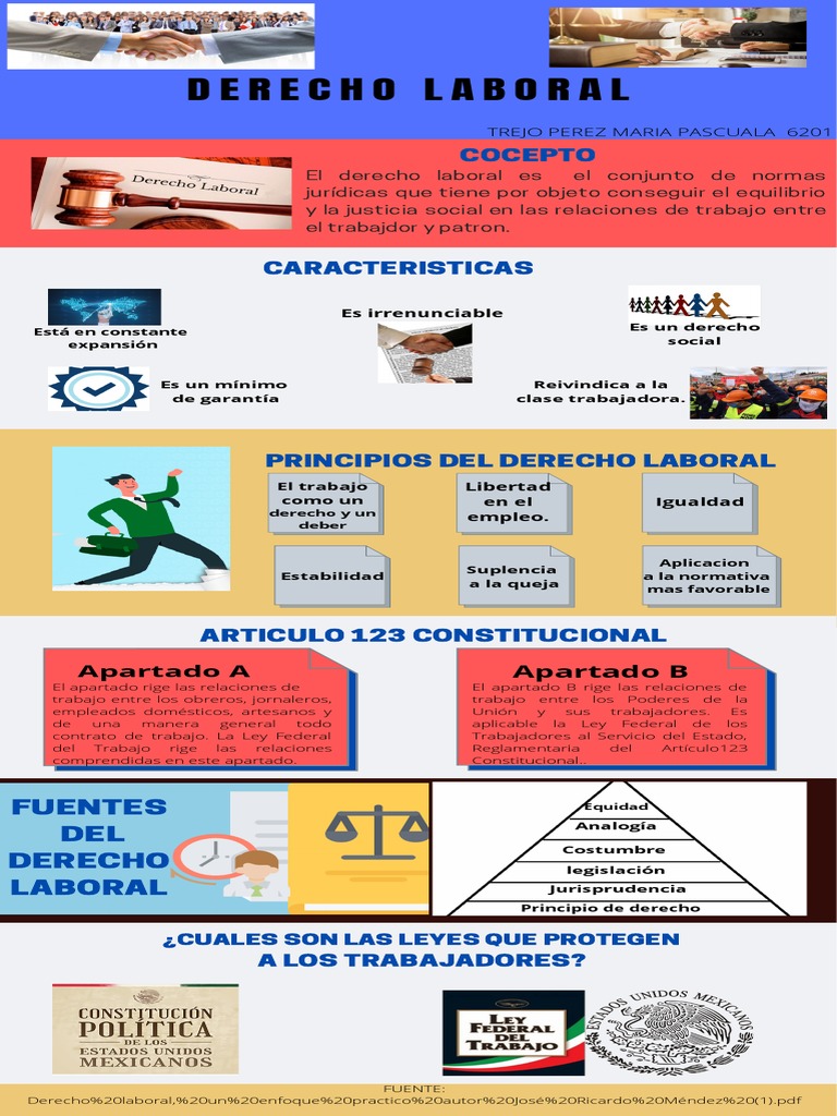 Principios y características del derecho laboral mexicano según la Constitución y leyes ...