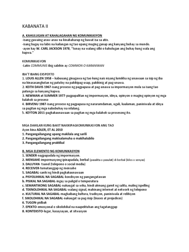 Kabanata Ii | PDF