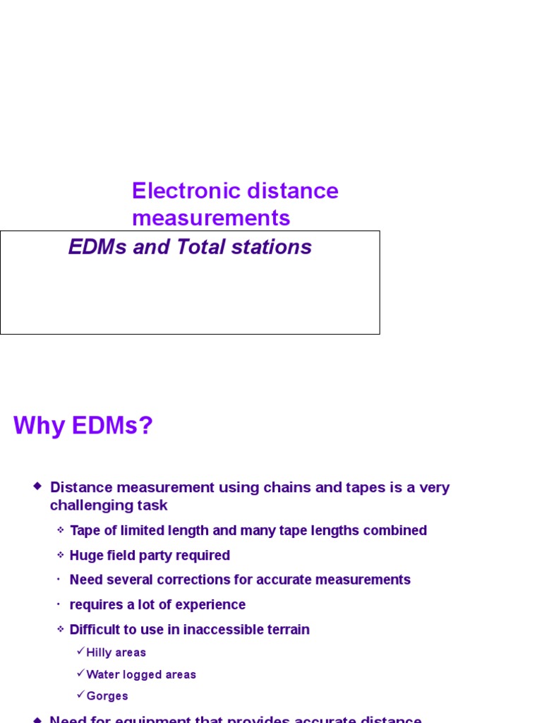 Electronic Distance Measurements: Edms and Total Stations | PDF | Waves ...