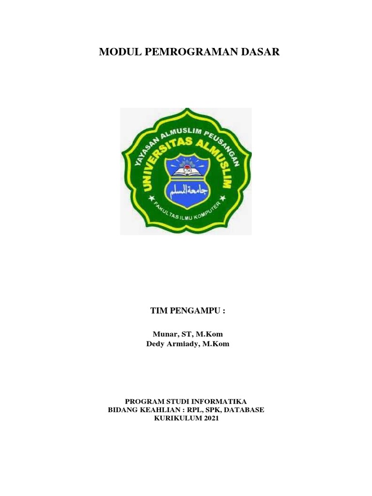 Pemrograman Dasar | PDF