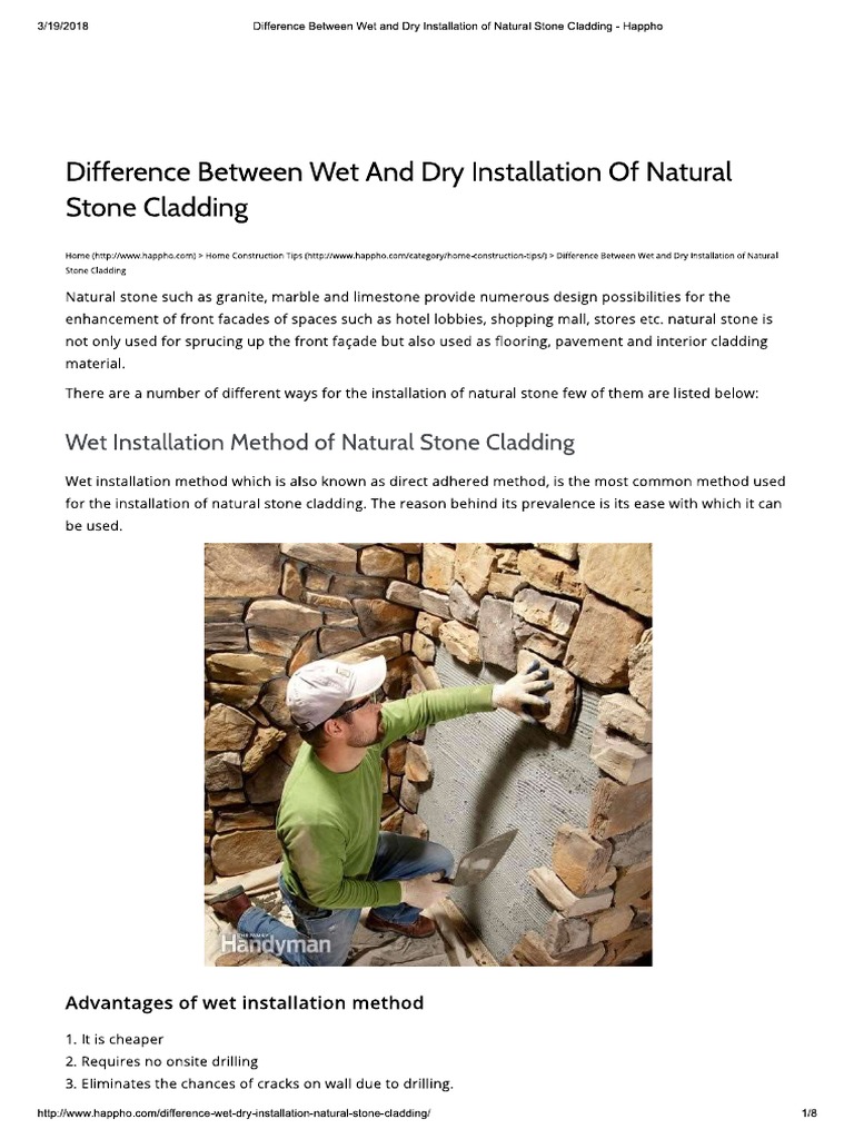 Dry and Wet Cladding | PDF