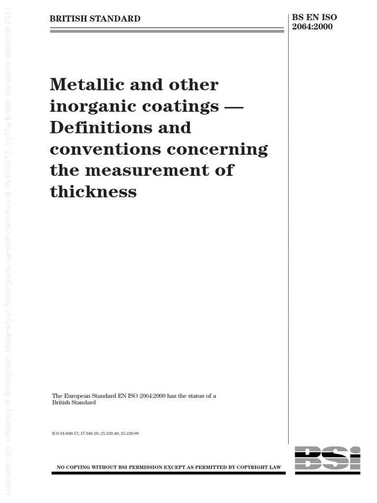 BS en Iso 2064 - 2000 | PDF | International Organization For ...