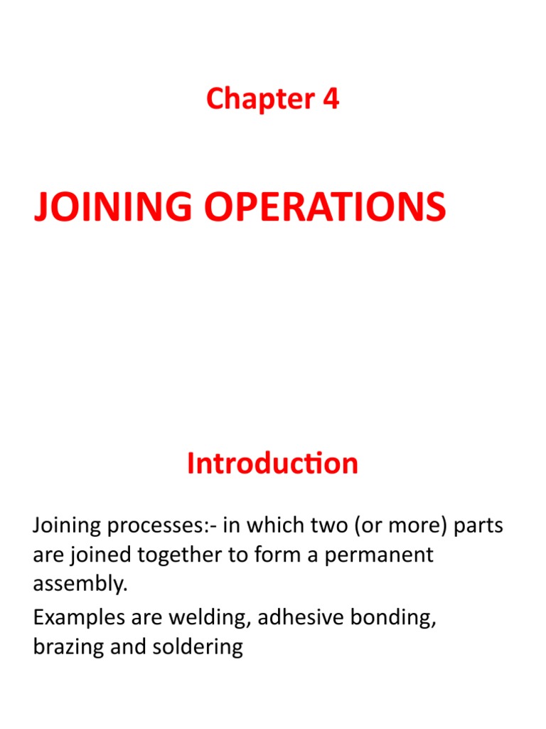 Chapter 4 - Joining Operations | PDF
