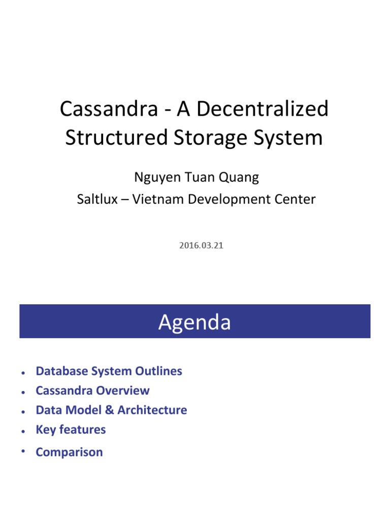 Cassandra - Module5 | Download Free PDF | Databases | Replication (Computing)