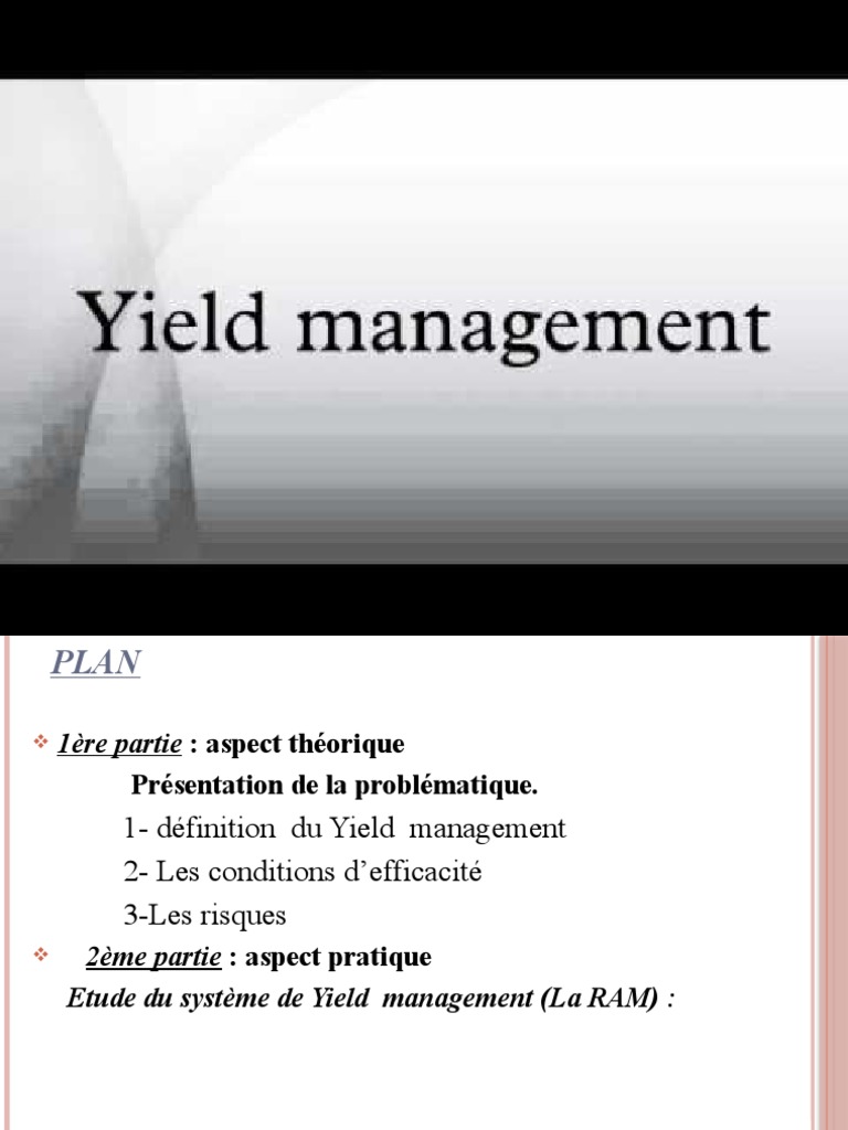 Le Yield Management | PDF | Business | Économie