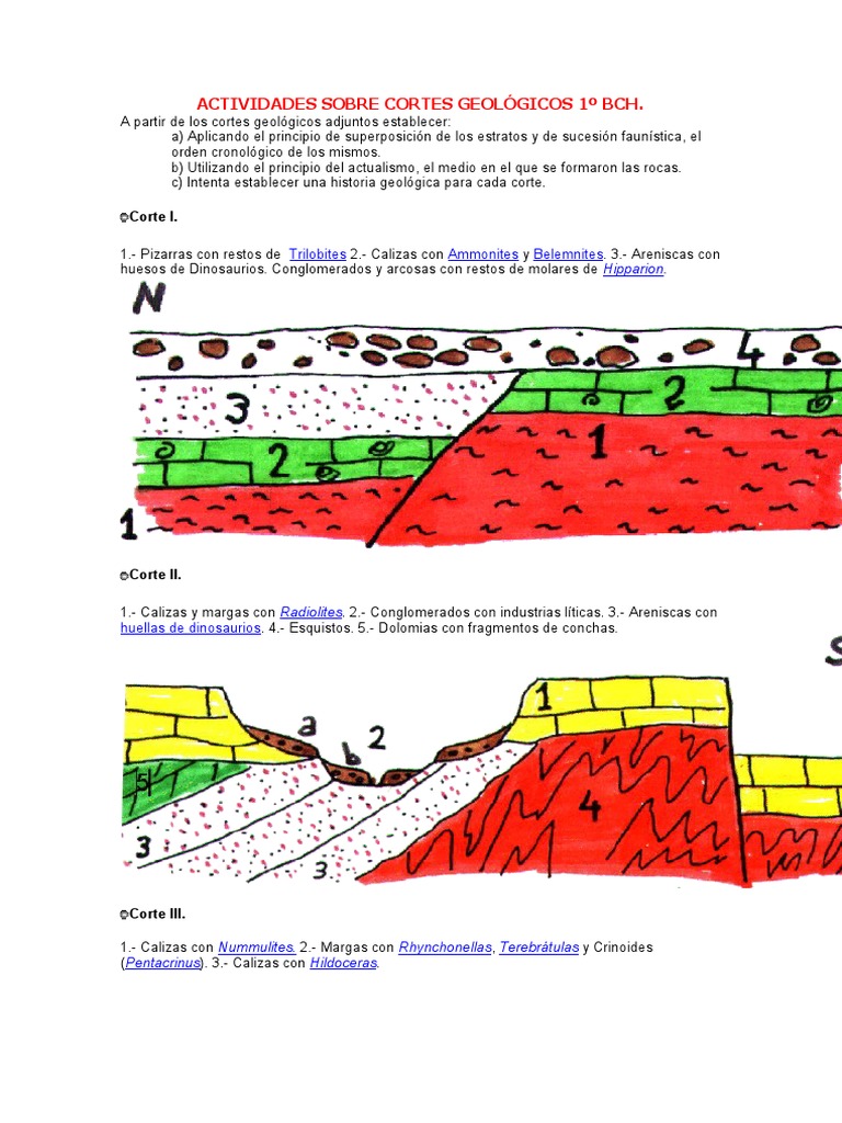 ACTIVIDADES SOBRE CORTES GEOLÓGICOS 1
