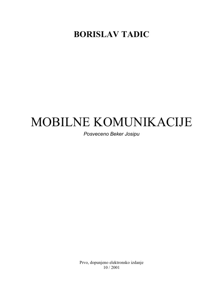 Borislav Tadic - Mobilne Komunikacije | PDF