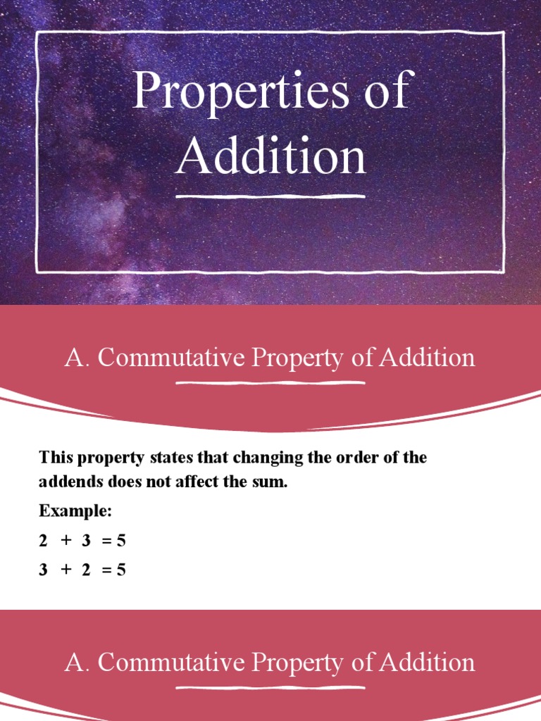 Lesson 4 Properties Of Addition PDF Abstract Algebra Notation