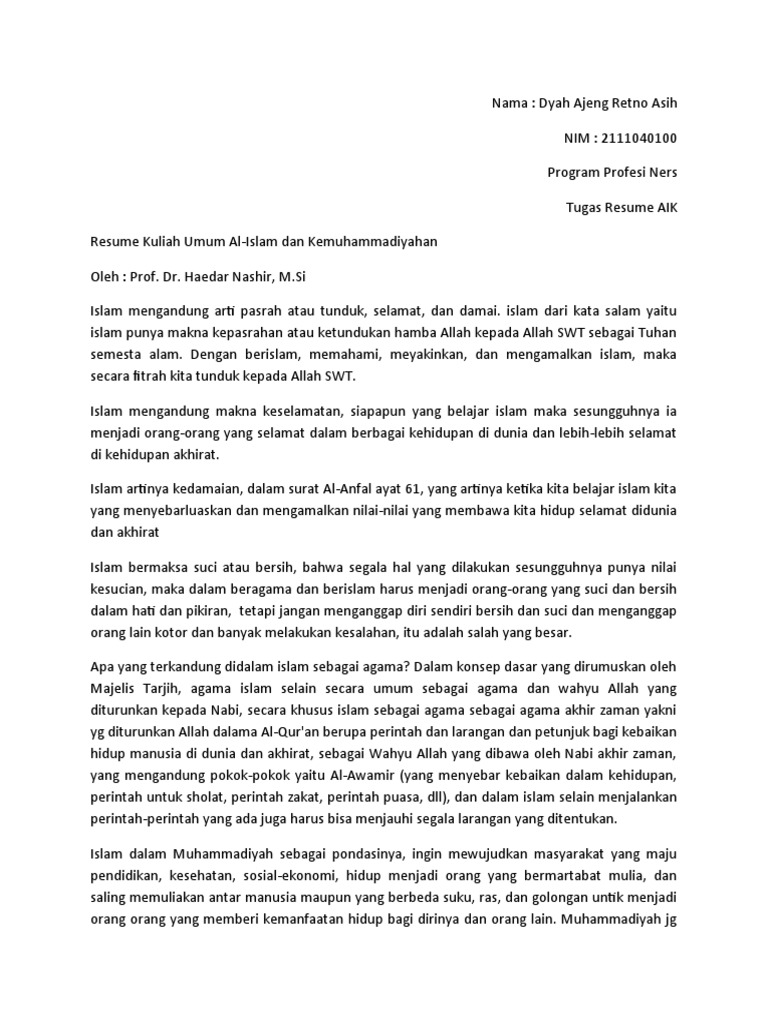 Resume AIK | PDF