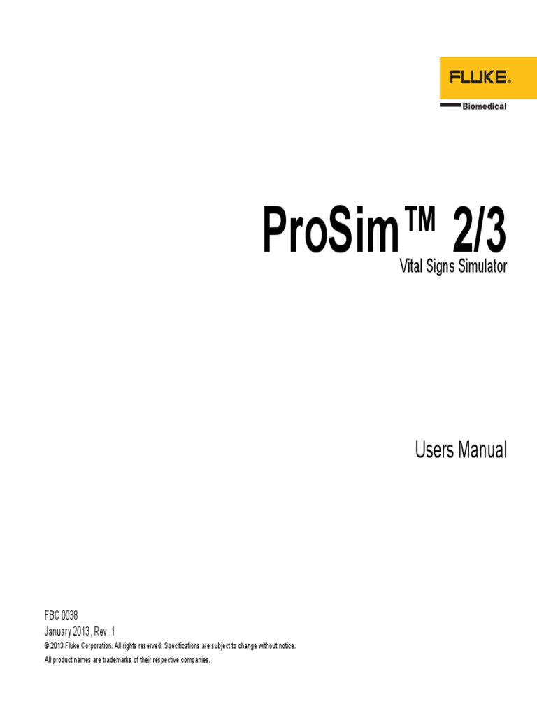 prosim3_umeng0100 | PDF | Electrocardiography | Calibration