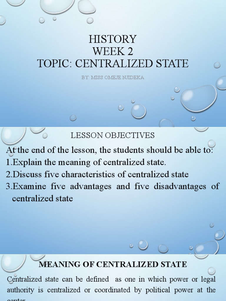Centralised State | PDF