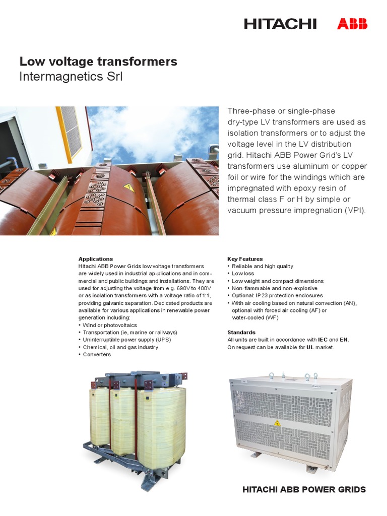 2021-04-Hitachi ABB Power Grids Dry-Type LV - Transformers | PDF ...