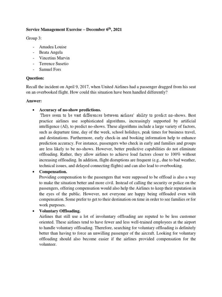 Service Management Exercise | PDF | Business