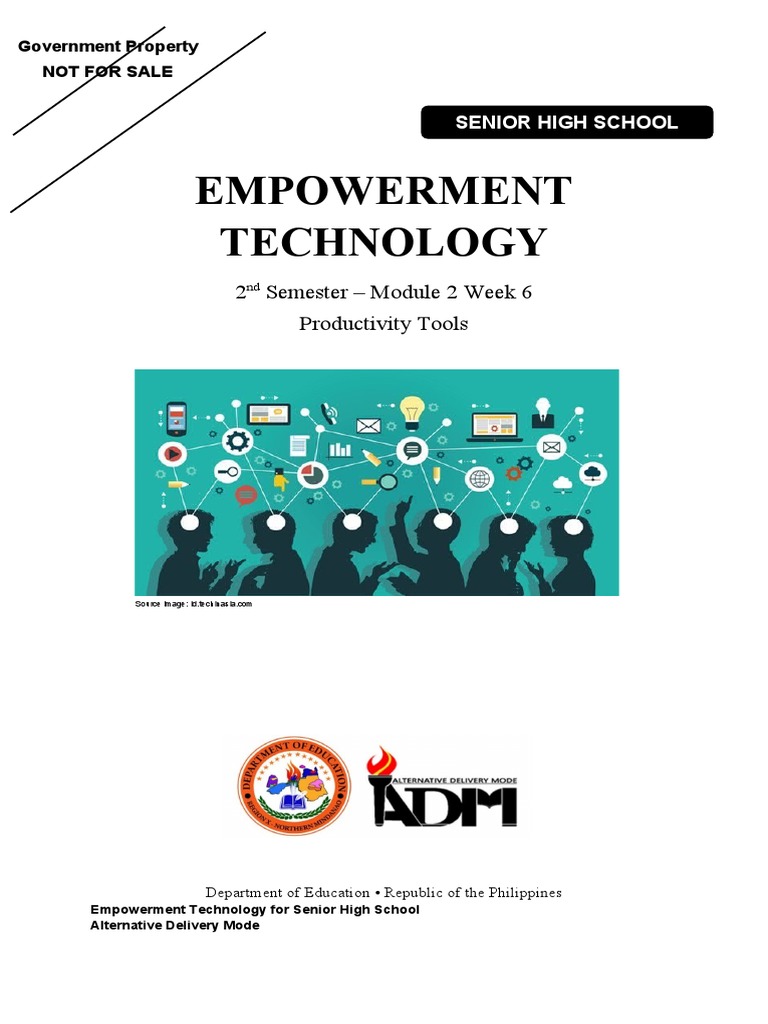 Empowerment Technology: 2 Semester - Module 2 Week 6 Productivity Tools ...
