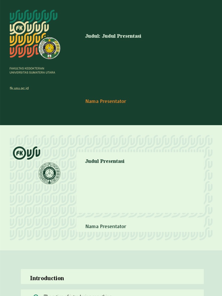 01 Presentasi Template FK Usu | PDF | Persuasion | Writing