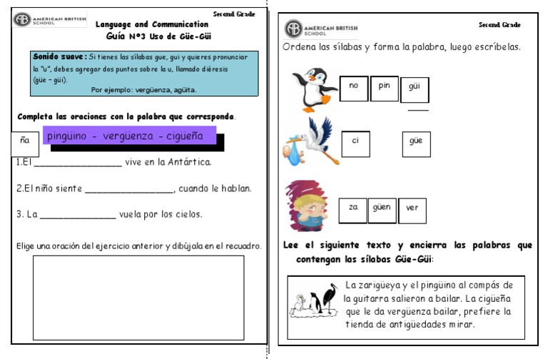 Guía N°3 Güe-Güi | PDF