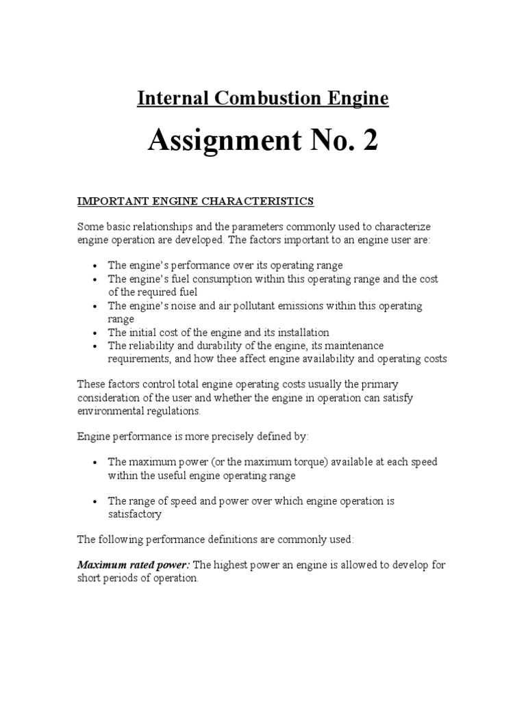 Internal Combustion Engine | PDF | Internal Combustion Engine | Diesel ...