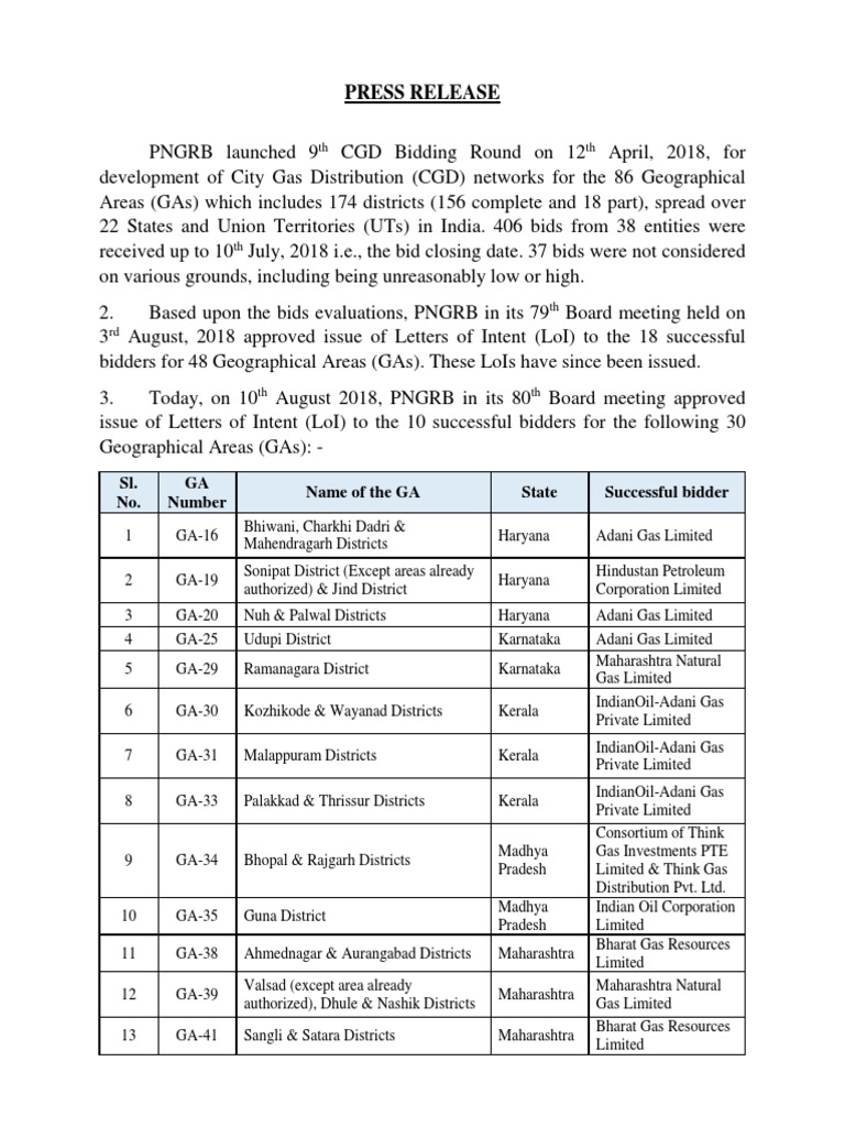 9th Bidding Round | PDF | Fuel Gas | Petroleum