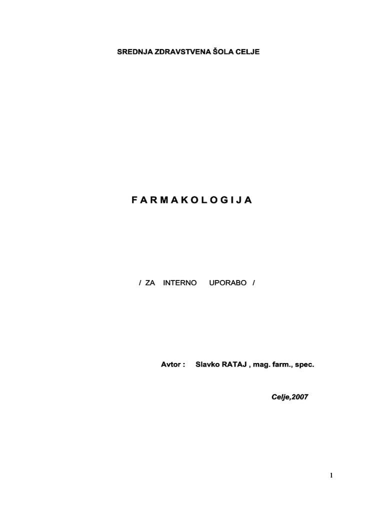 Qdoc - Tips Skripta Farmakologija | PDF