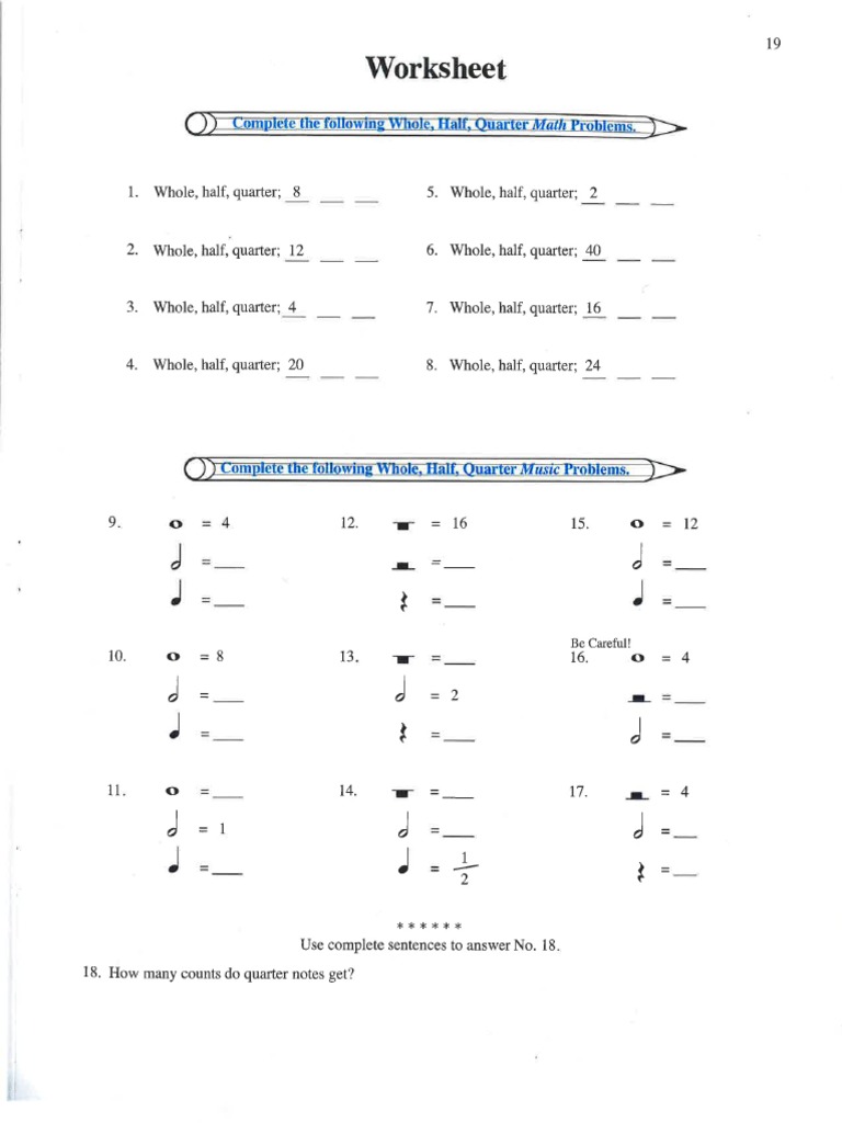 Rhythm 1 Whole Half Quarter | PDF