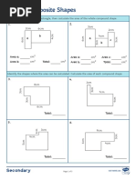 Compound Shapes Area Exercises | PDF