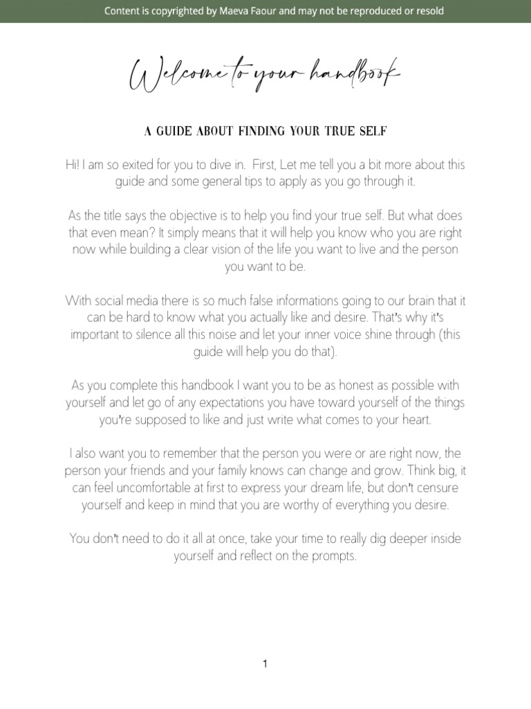 Guide To Your True Self | PDF | Self | Dream