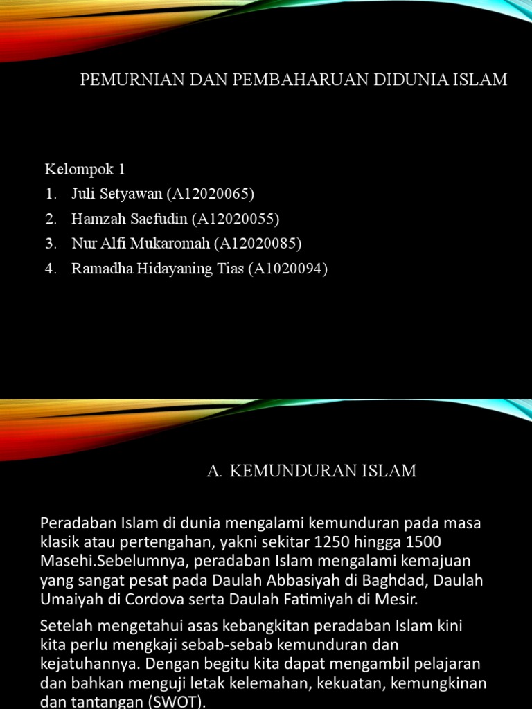 Kelompok 1 Pemurnian Dan Pembaharuan Idunia Islam | PDF | Agama ...