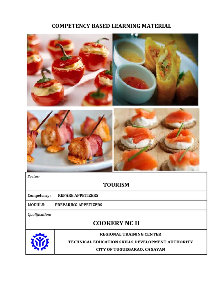 CBLM 3 Appetizers | PDF | Hors D'oeuvre | Foods