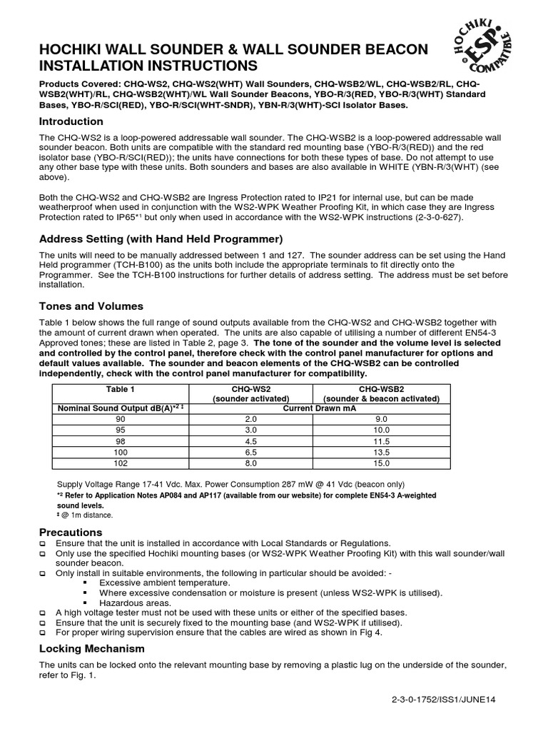 CHQ-WSB2 Installation Instructions | PDF | Electrical Wiring | Equipment