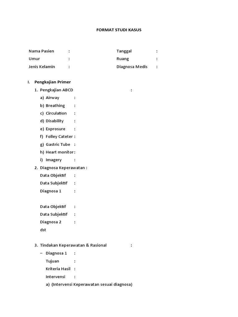 Format Studi Kasus | PDF