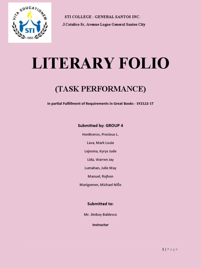 Literary Folio: (Task Performance) | PDF | Poetry | Short Stories