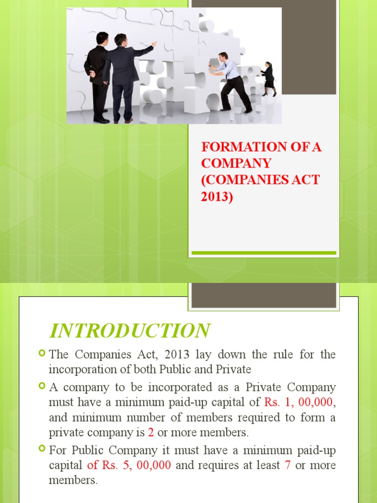 Formation of a Company: A Step-by-Step Guide to Incorporating a Company ...