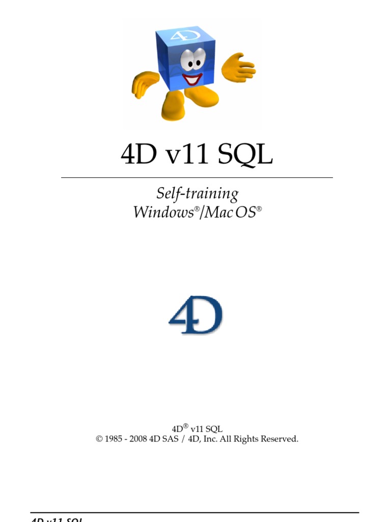 4D v11 Self Training | PDF | Graphical User Interfaces | Databases