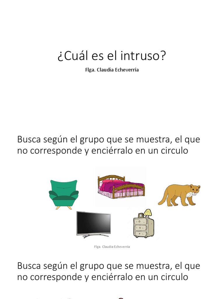 Encuentra el intruso y enciérralo | PDF | Artes del Lenguaje y ...