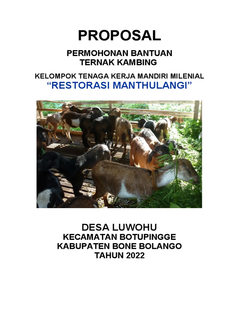 Proposal Ternak Kambing | PDF